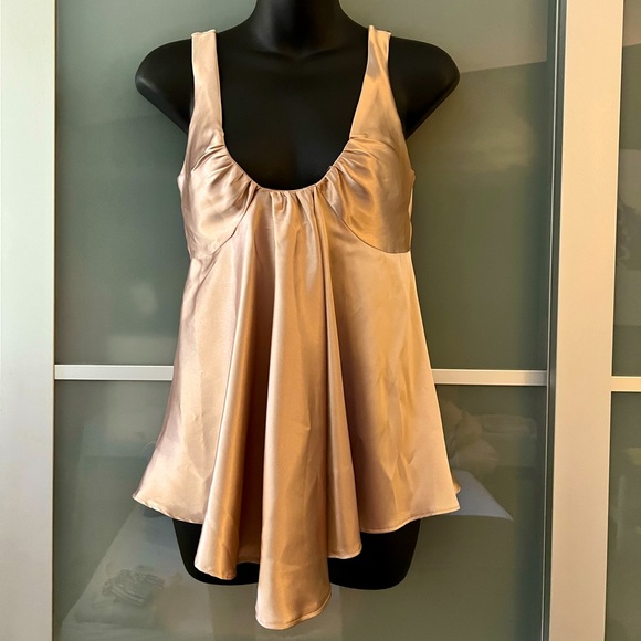 Lvl X | Tops | Gold Satin Top | Poshmark